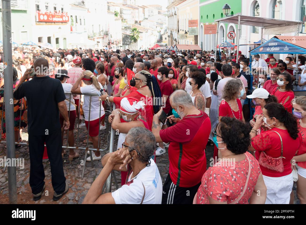 Salvador, Bahia, Brazil - December 04, 2022: Crowd of Catholics attend ...