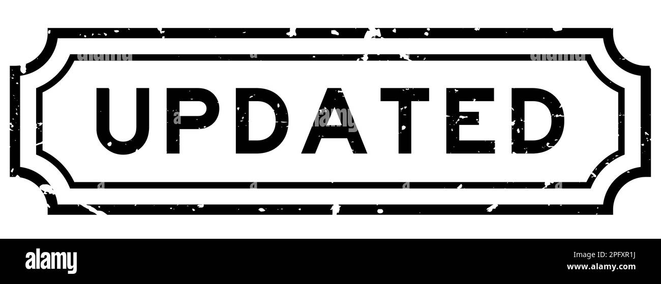 Grunge black updated word rubber seal stamp on white background Stock Vector Image & Art - Alamy