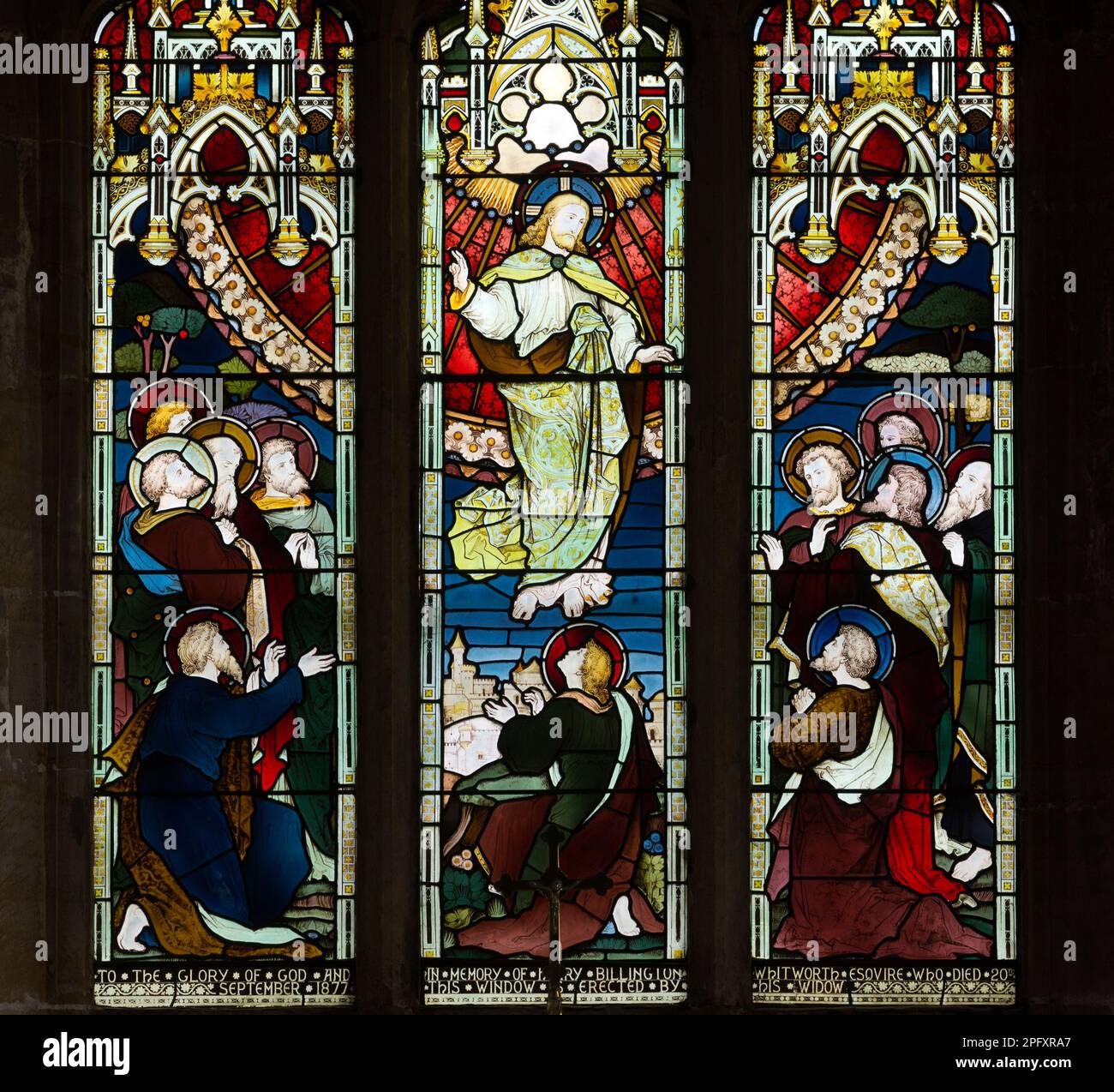 The east window, Christ in his majesty, St. Luke`s Church, Duston ...