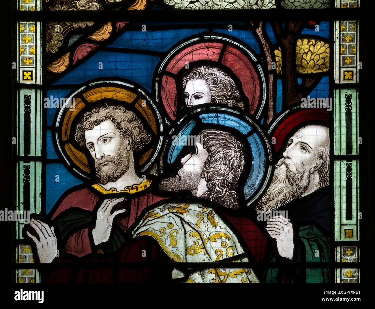 Disciples, east window detail, St. Luke`s Church, Duston ...