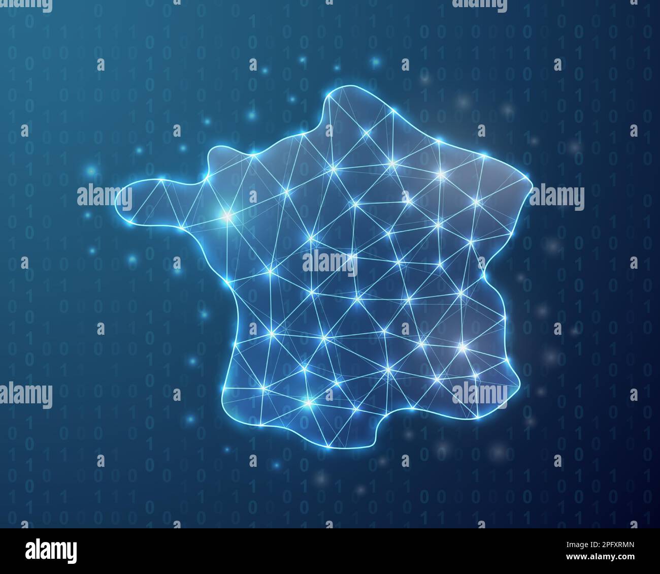 France polygonal symbol with binary code background. France map concept ... France polygonal symbol with binary code background. France map concept ...