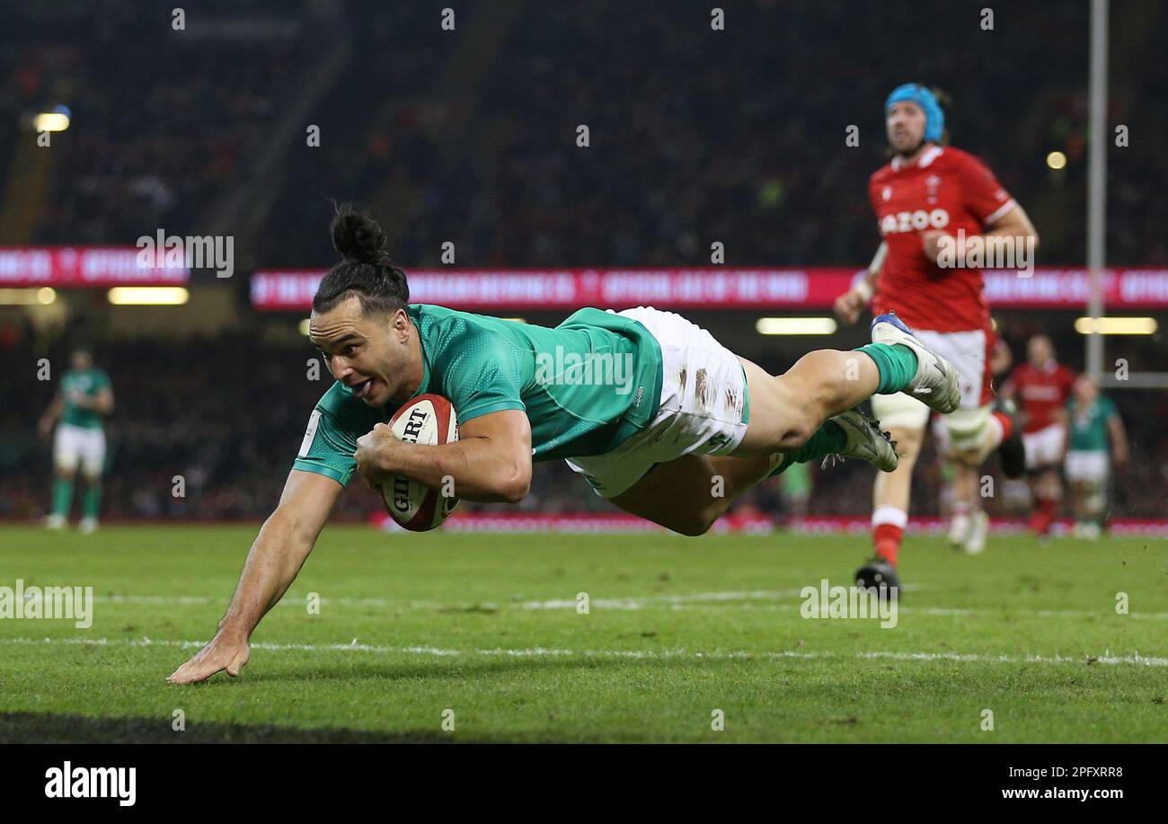 File photo dated 04-02-2023 of Ireland's James Lowe scores their side's ...