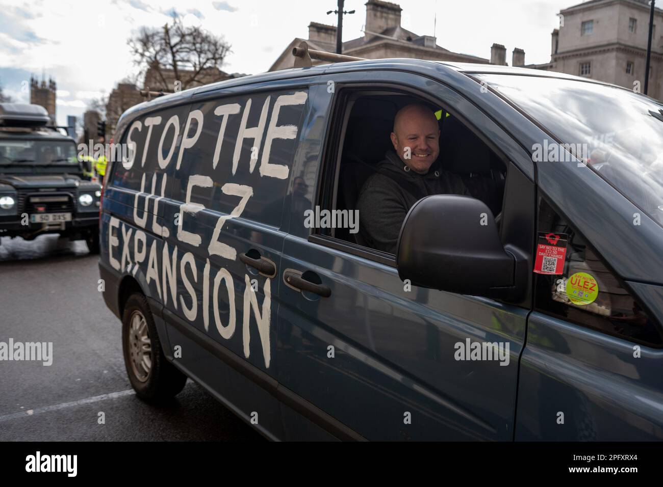 London/UK 18 MAR 2023. Protesters march through central London ...