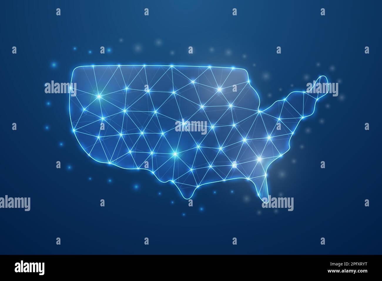 USA 3d symbol in low poly style. United States of America design ...