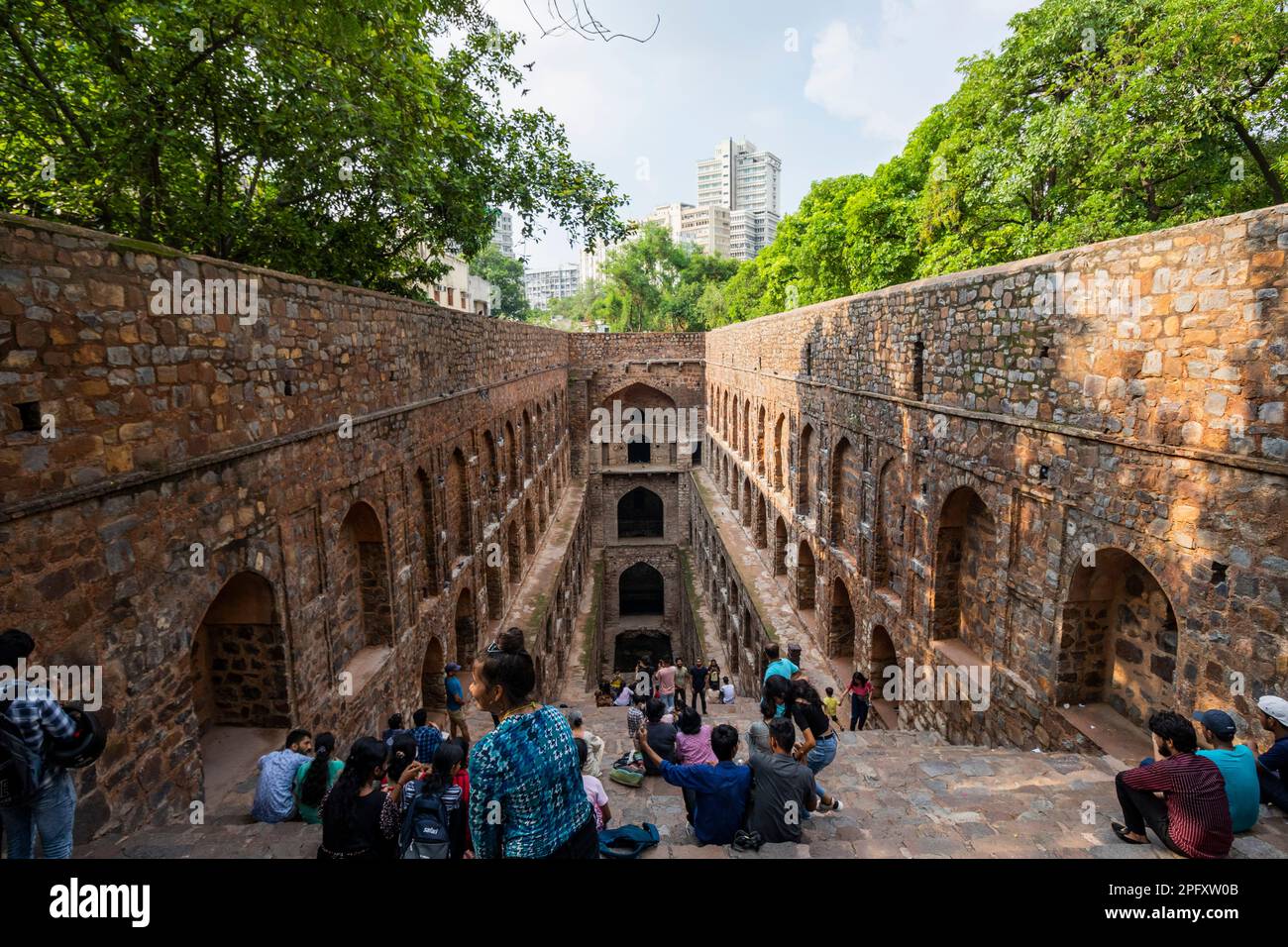 Agrasen ki Baoli, step well in Delhi Stock Photo - Alamy