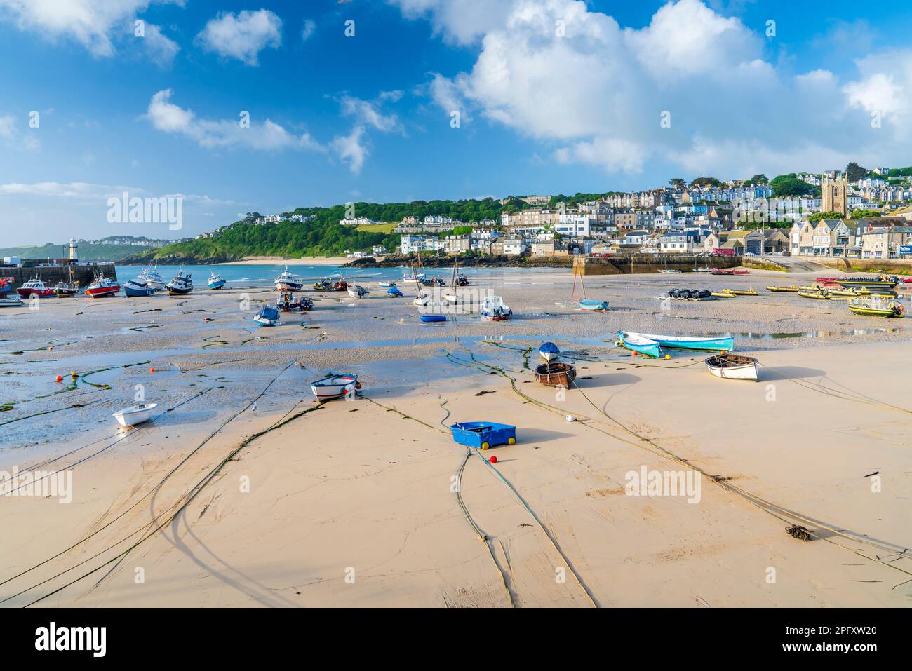Harbour Sand, St Ives, Cornwall, England, United Kingdom, Europe Stock ...