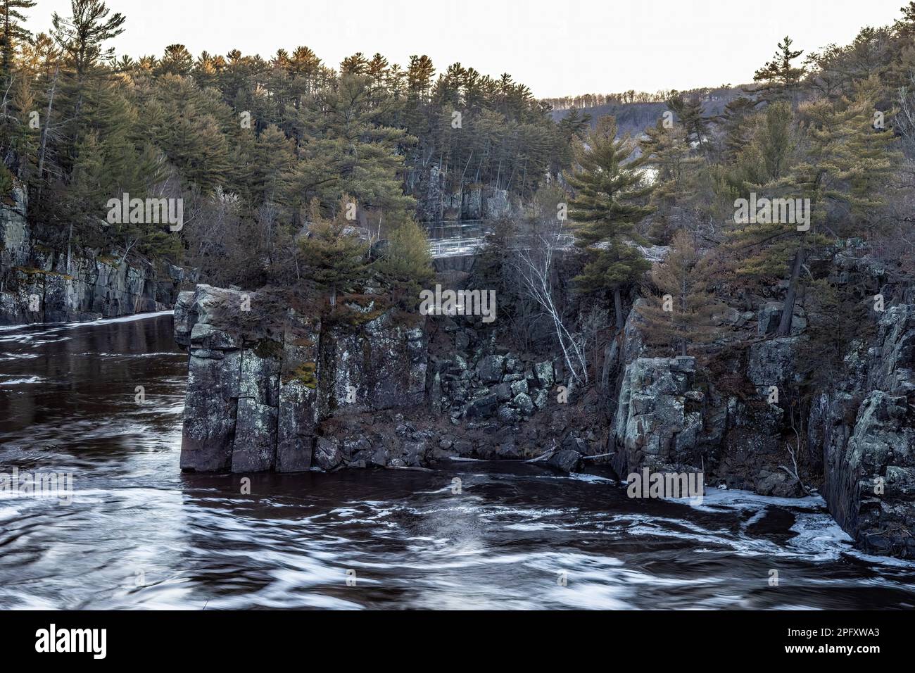 St. Croix River and Angle Rock at Interstate State Park in Taylors ...