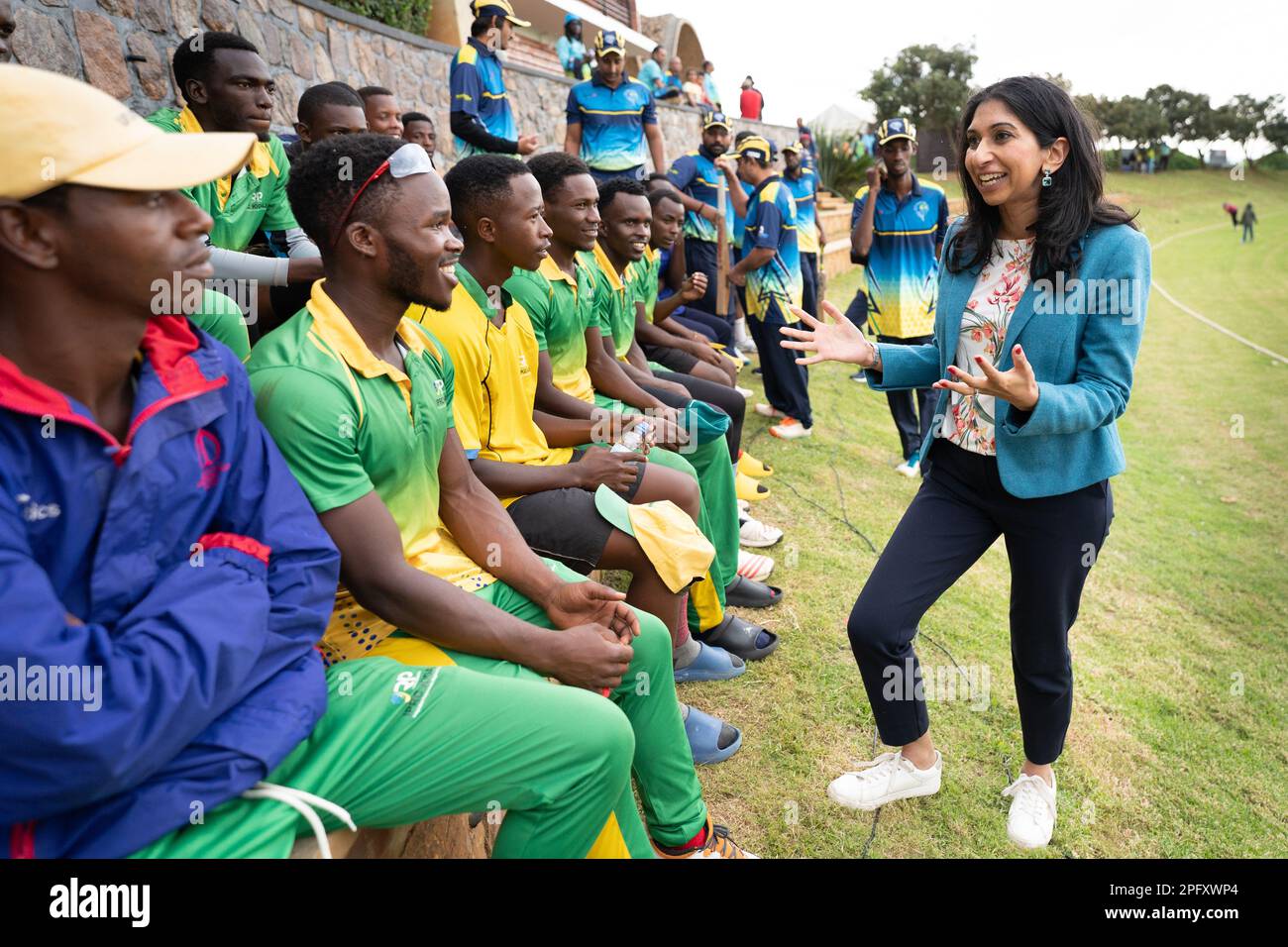 Home Secretary Suella Braverman meets cricketers at Gahanga ...