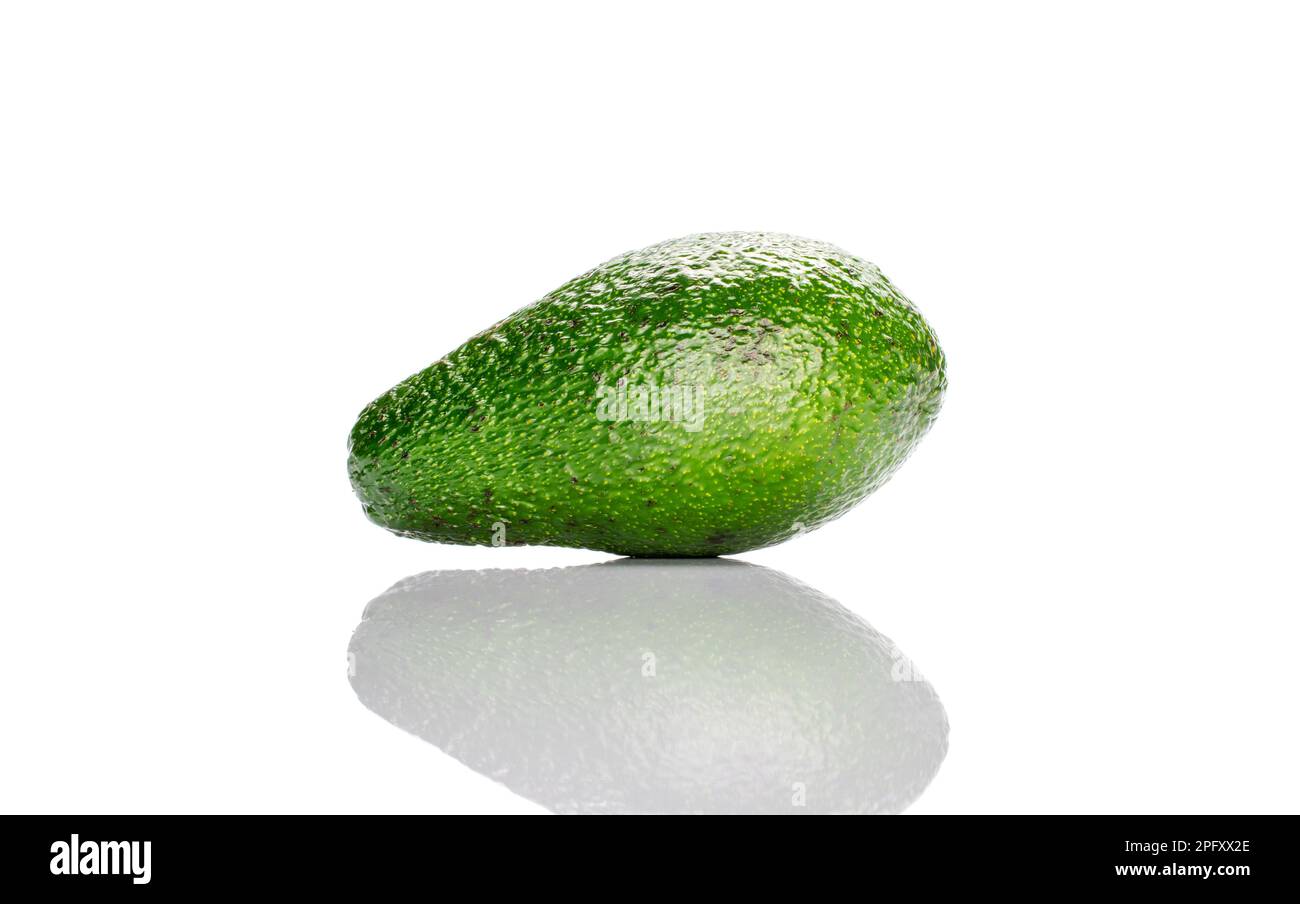 One ripe avocado, macro, isolated on white background Stock Photo - Alamy