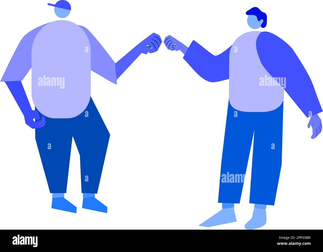 friendship, shaking hands, hugging, flat characters shaking hands Stock ...