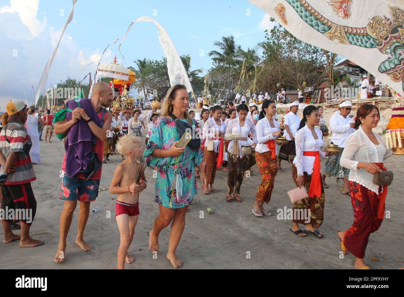 Ceremony of melasti hi-res stock photography and images - Alamy