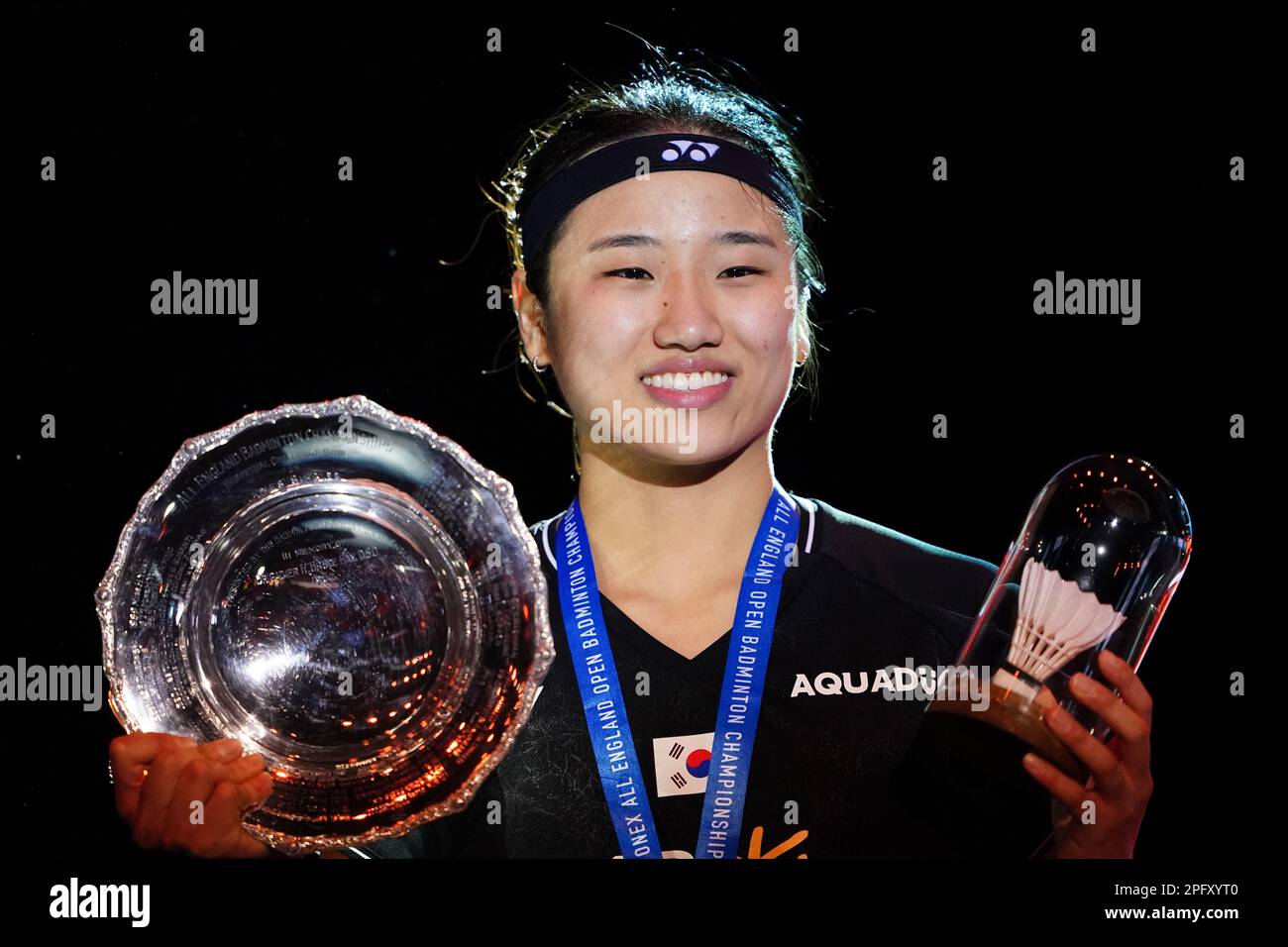 Korea's An Se Young celebrates victory over China's Chen Yu Fei (not ...