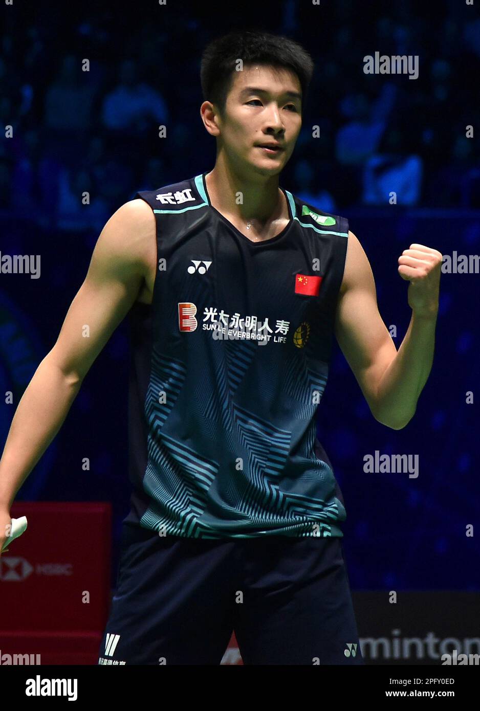 China's Li Shi Feng reacts during the men's final match against China's ...