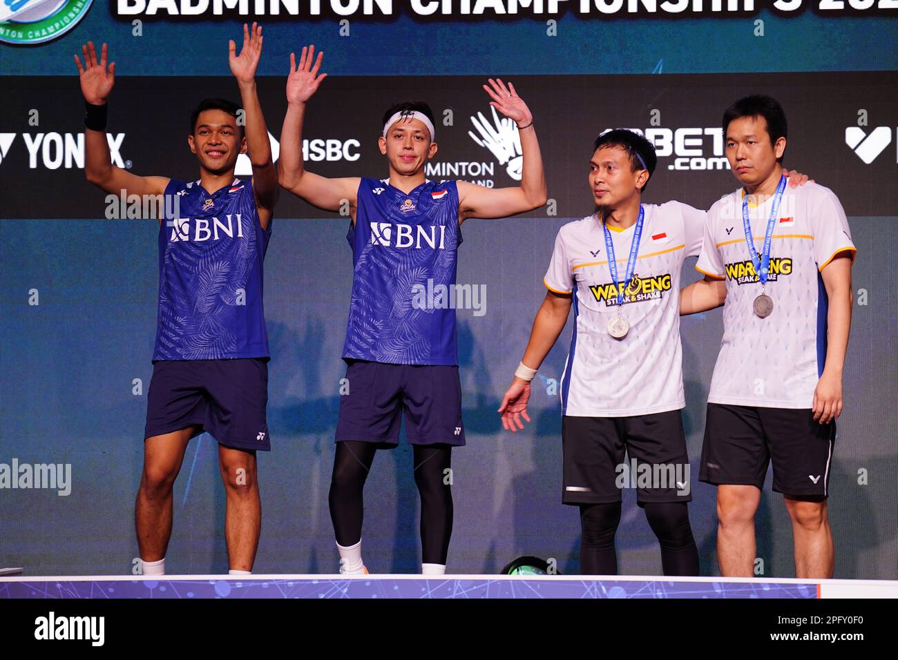 Indonesia's Fajar Alfian (far left) and Muhammad Rian Ardianto (left ...