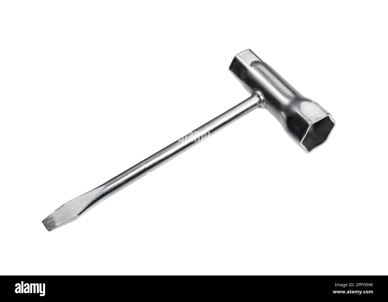 Universal tool wrench and screwdriver isolated on white background ...