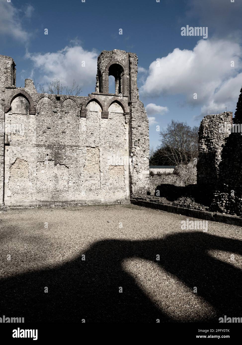 Shadow of Windows, and Ruined Building, Ruins of Wolvesey Castle ...