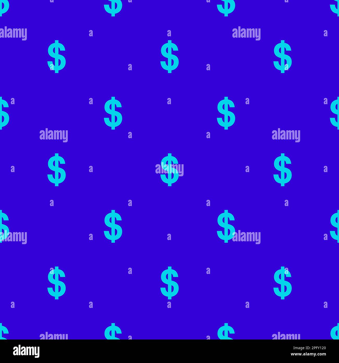 Seamless Pattern of Arctic Blue Dollar Sign or Peso Sign Pattern on ...
