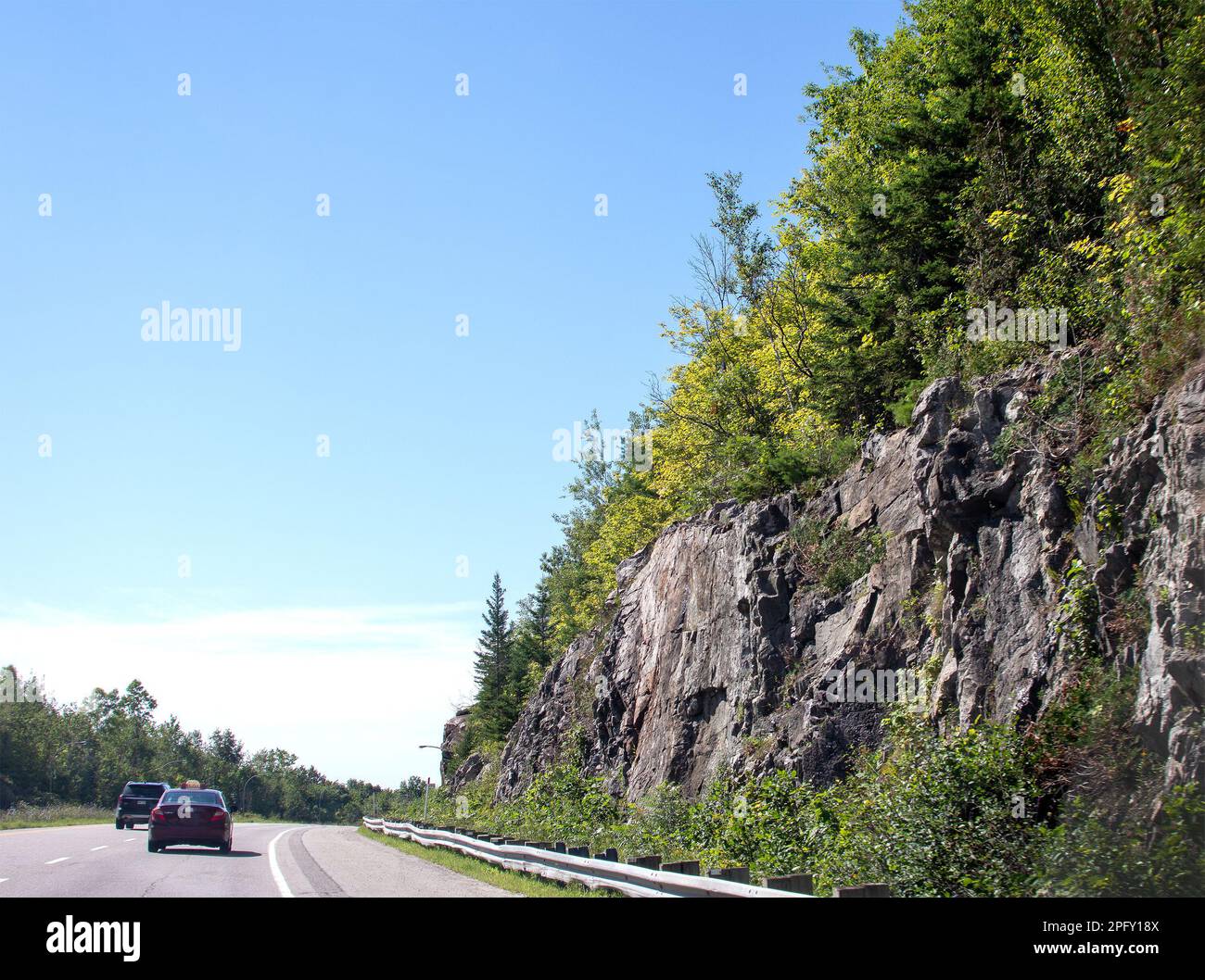 Rocks road tree green hi-res stock photography and images - Alamy