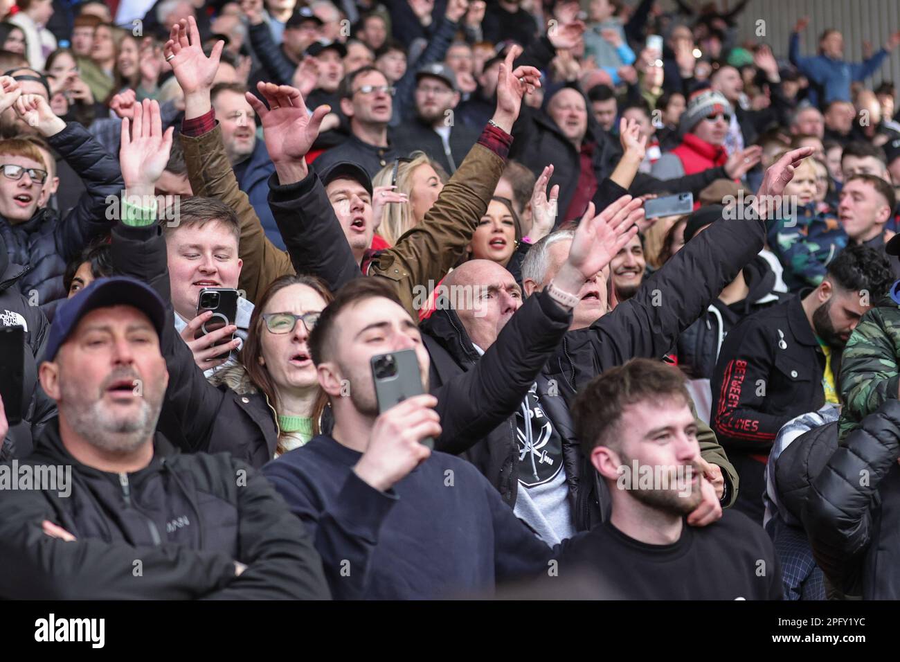 Sheffield United fans celebrate their teams win after the Emirates FA ...