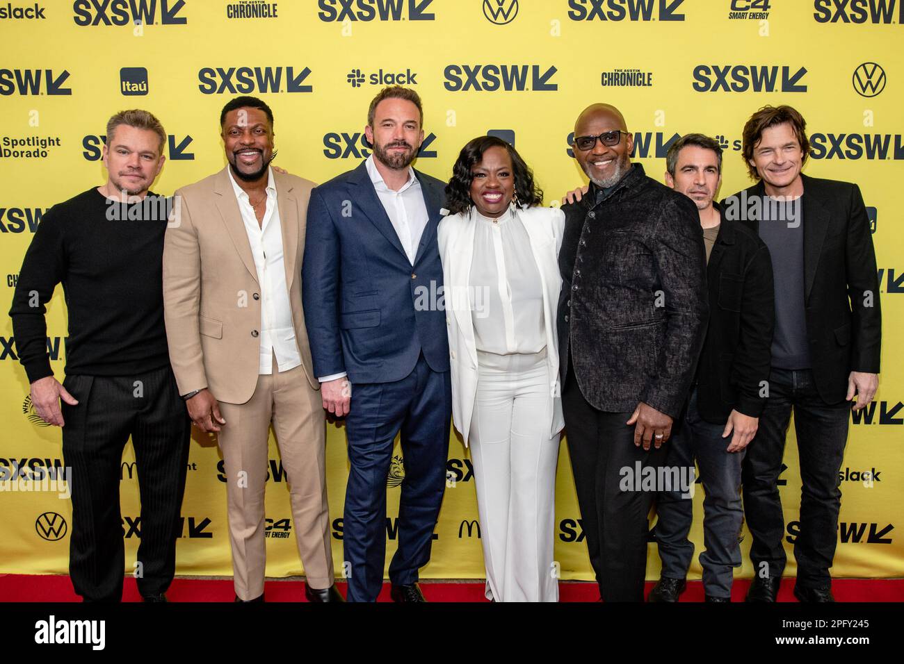 AUSTIN, TEXAS - MARCH 18: (L - R) Matt Damon, Chris Tucker, Ben Affleck ...