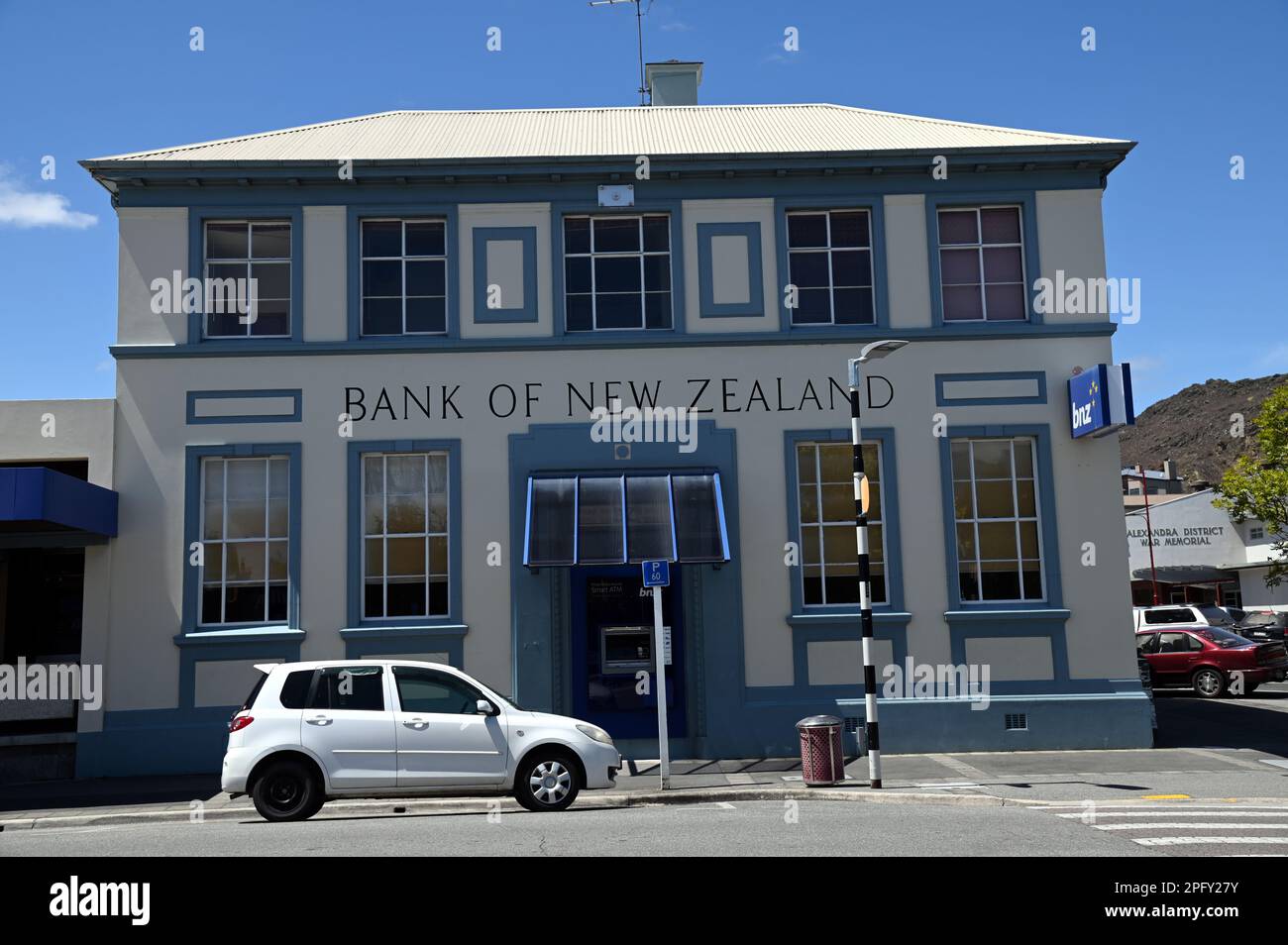 Facade of the Alexandra branch of the Bank of New Zealand. The bank has ...