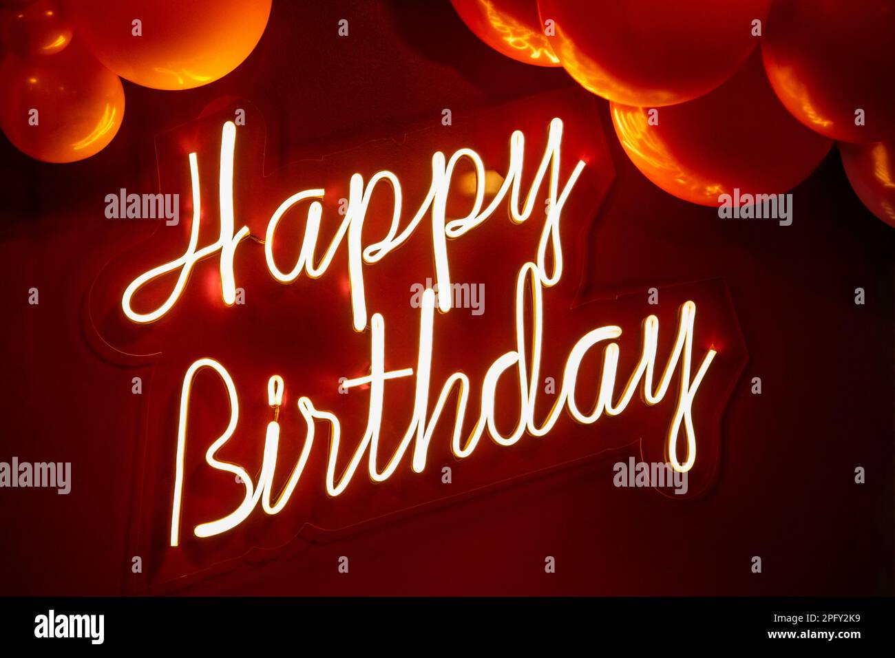 Goiania, Goias, Brazil – March 18, 2023: Written "Happy Birthday" with ...