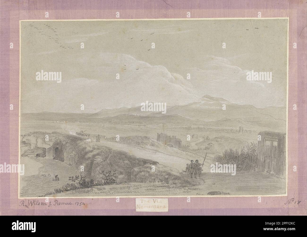 The Via Nomentana 1754 by Richard Wilson Stock Photo - Alamy