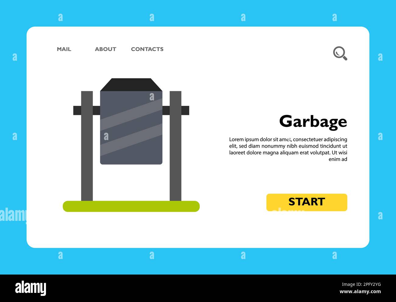 Vector icon of empty garbage can Stock Vector Image & Art - Alamy