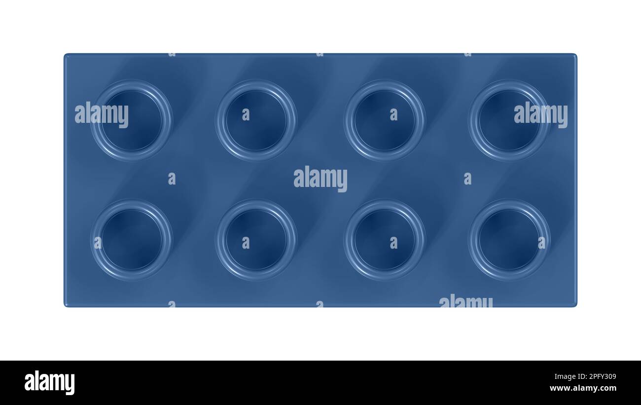 Federal Blue Lego Block Isolated on a White Background. Close Up View ...