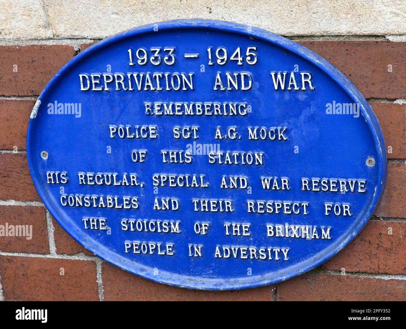 Heritage blue plaque on the wall of Brixham Heitage Museum, former ...