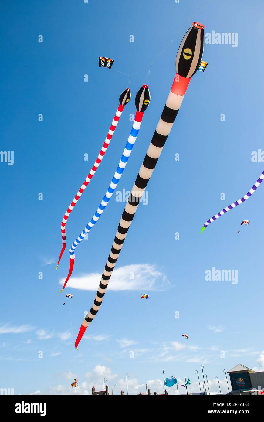 Huge kites on display at the Morecambe Kite Festival Stock Photo - Alamy