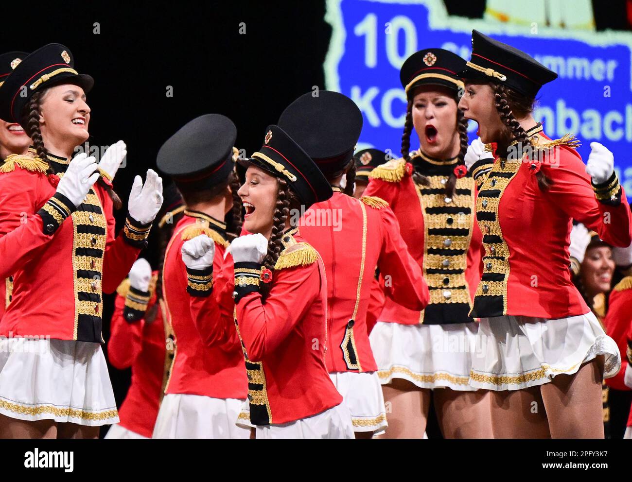 Stuttgart, Germany. 19th Mar, 2023. The ladies of the Carnival Club ...