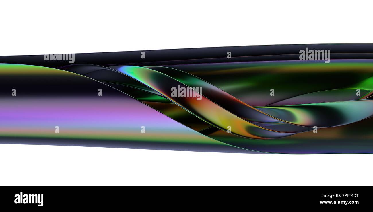 metallic iridescent striking metal band isolated abstract dramatic ...