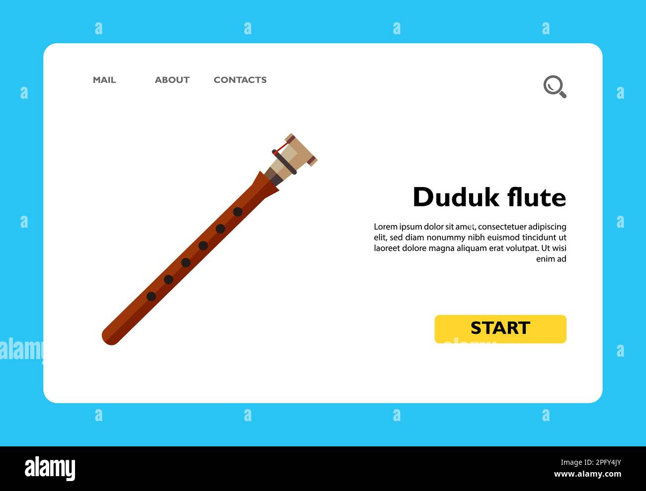 Icon of duduk, ancient woodwind flute Stock Vector Image & Art - Alamy