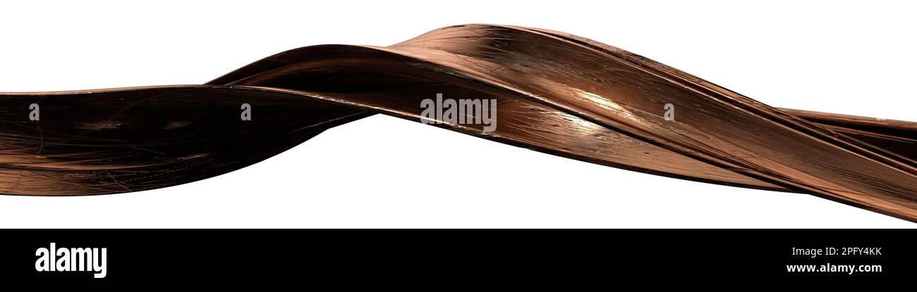 Bronze water stream-like thin metal stream abstract dramatic modern ...