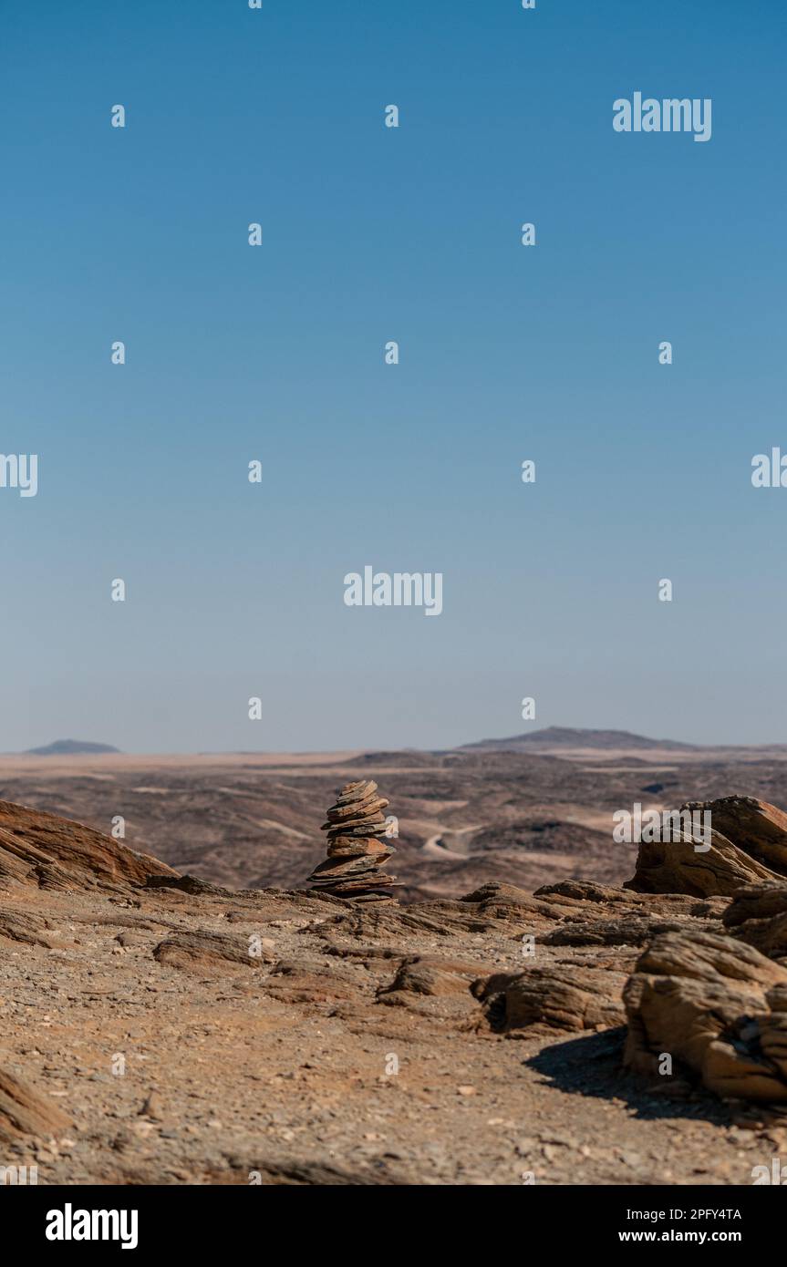 Outlook over the Kuiseb pass viewpoint in Namibia, an area that ...
