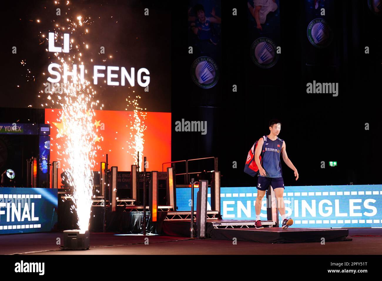 China's Li Shi Feng walks out to play Shi Yu Qi (not pictured) in the ...