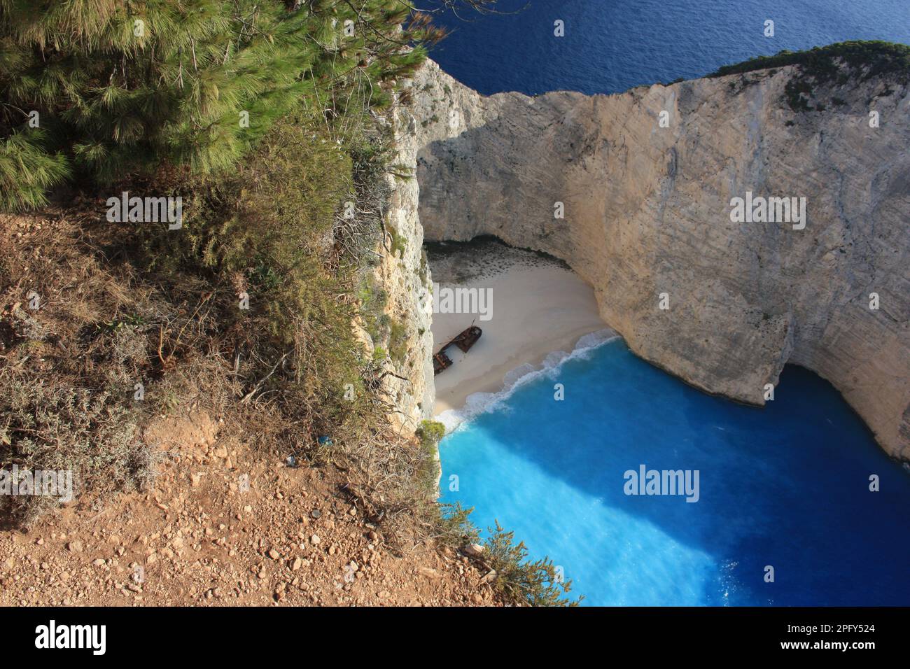 Shipreck bay, Nauagio Zante, Greece Stock Photo - Alamy