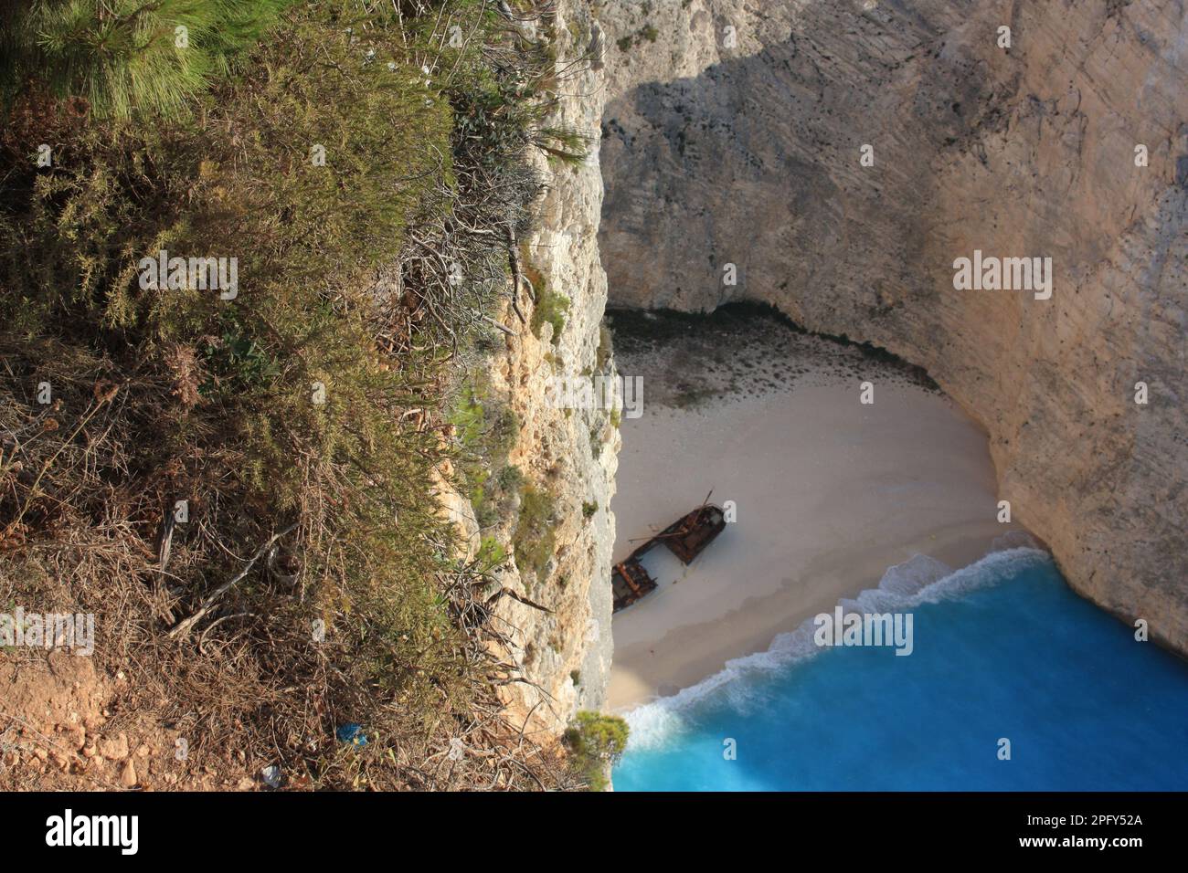 Shipreck bay, Nauagio Zante, Greece Stock Photo - Alamy