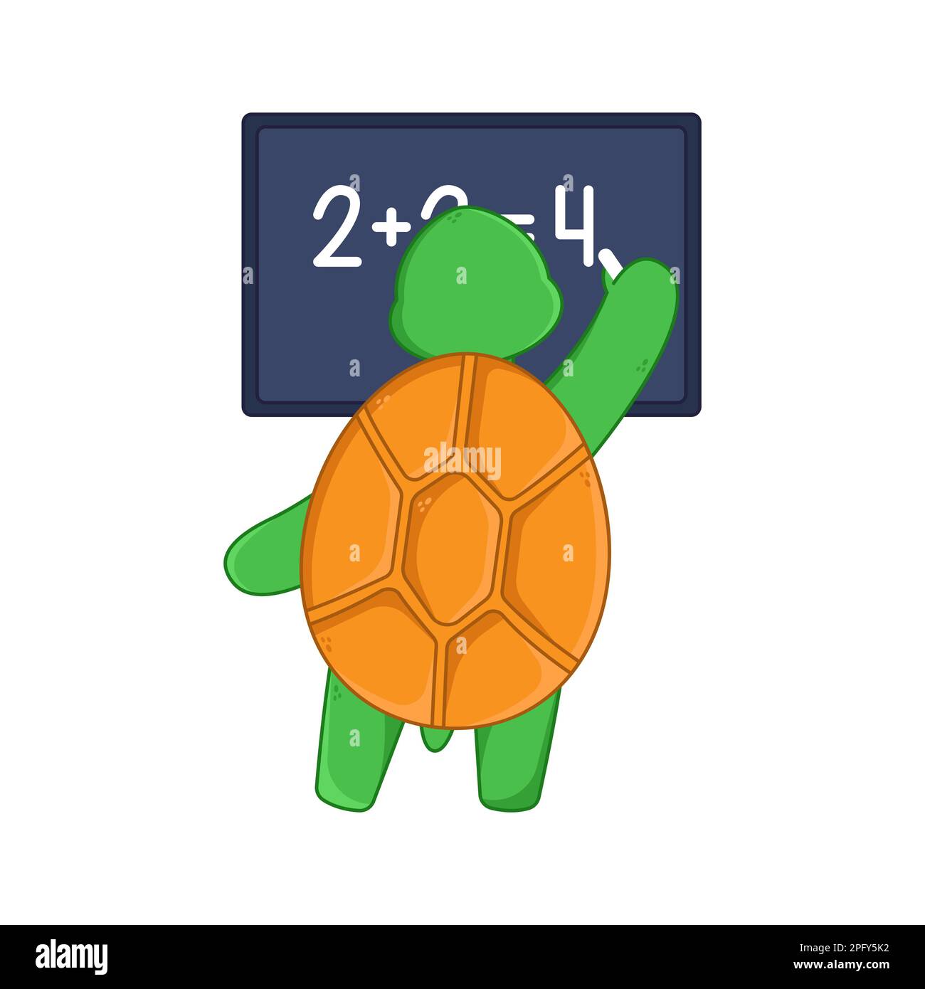 Turtle cartoon character counting on blackboard sticker Stock Vector ... Turtle cartoon character counting on blackboard sticker Stock Vector ...