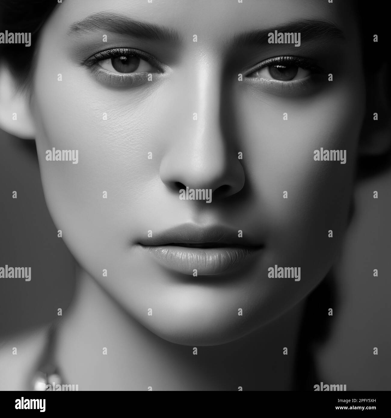 Model picture face picture Black and White Stock Photos & Images - Alamy