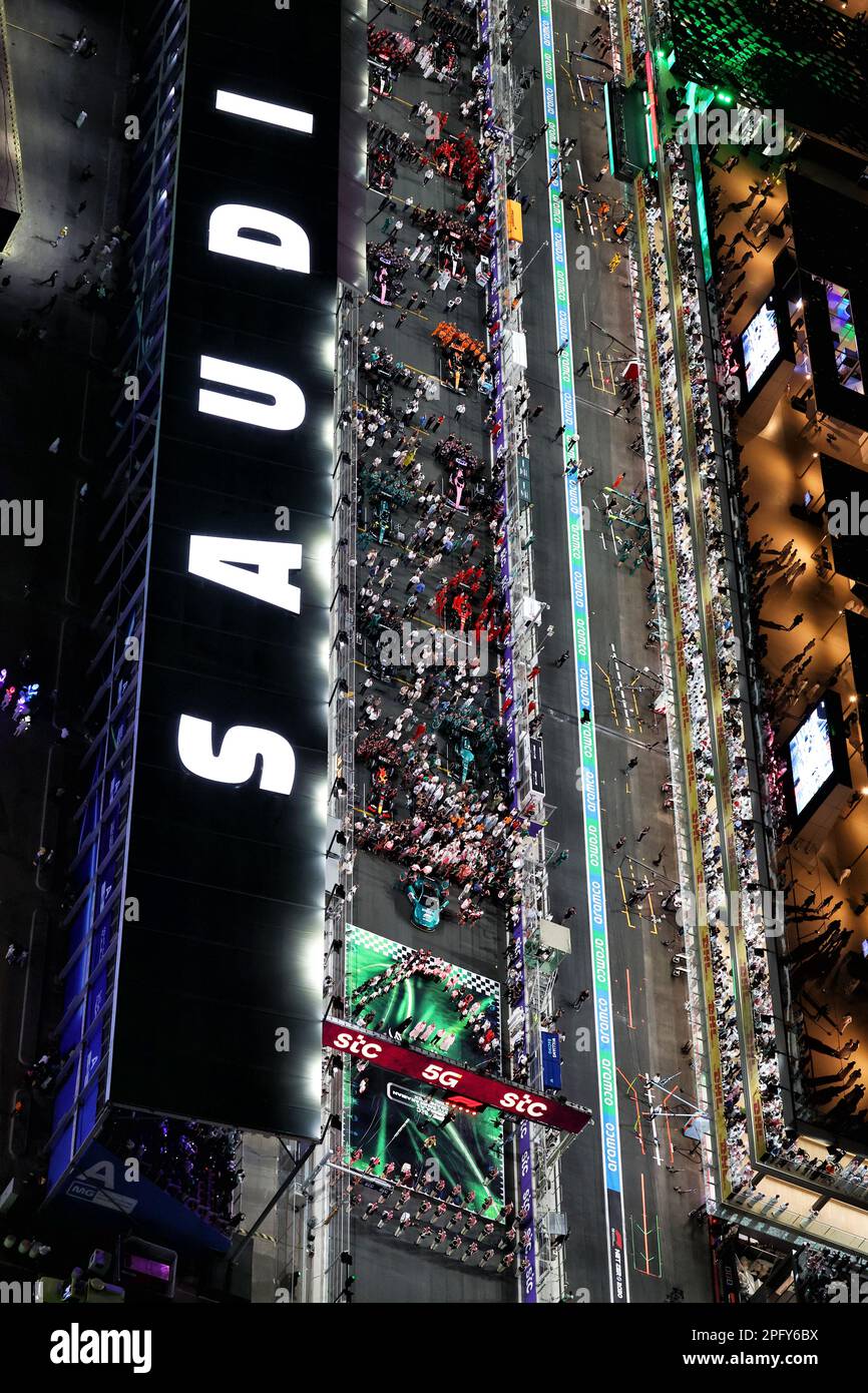 Jeddah, Saudi Arabia. 19th Mar, 2023. The grid before the start of the ...