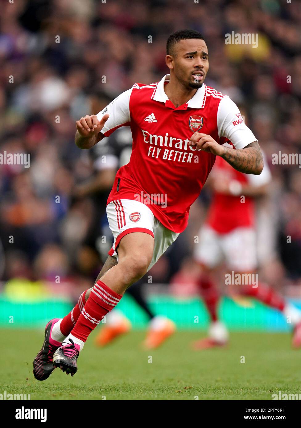 Arsenal's Gabriel Jesus during the Premier League match at the Emirates ...