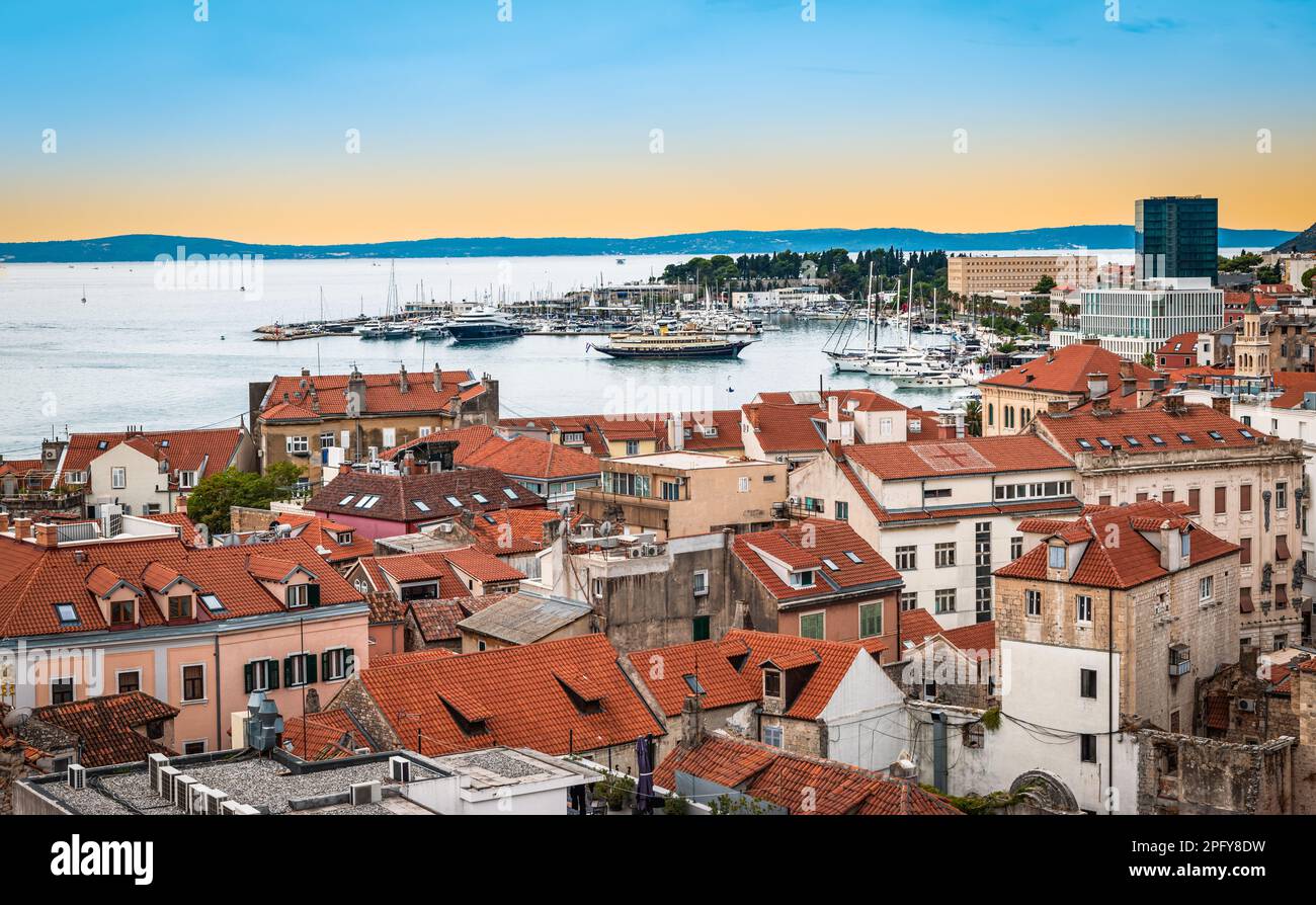 Panoramic aerial view dalmatian city hi-res stock photography and ...
