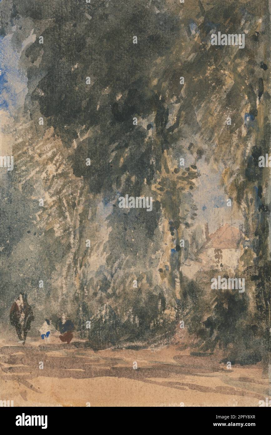 The Abbey Gates Looking to Greenfield House 1840s by David Cox Stock ...