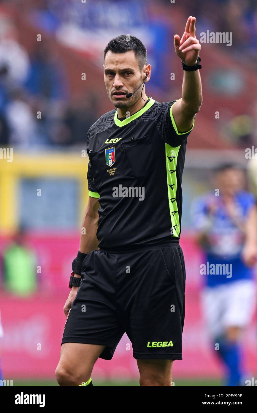 Genova, Italy. 19th Mar, 2023. Luigi Ferraris Stadium, 19.03.23 Referee ...