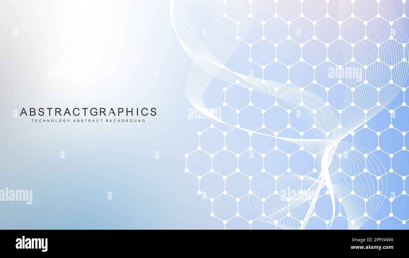 Modern abstract molecules structure for science or medical background ...