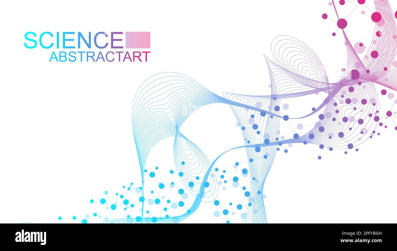 Modern abstract molecules structure for science or medical background ...