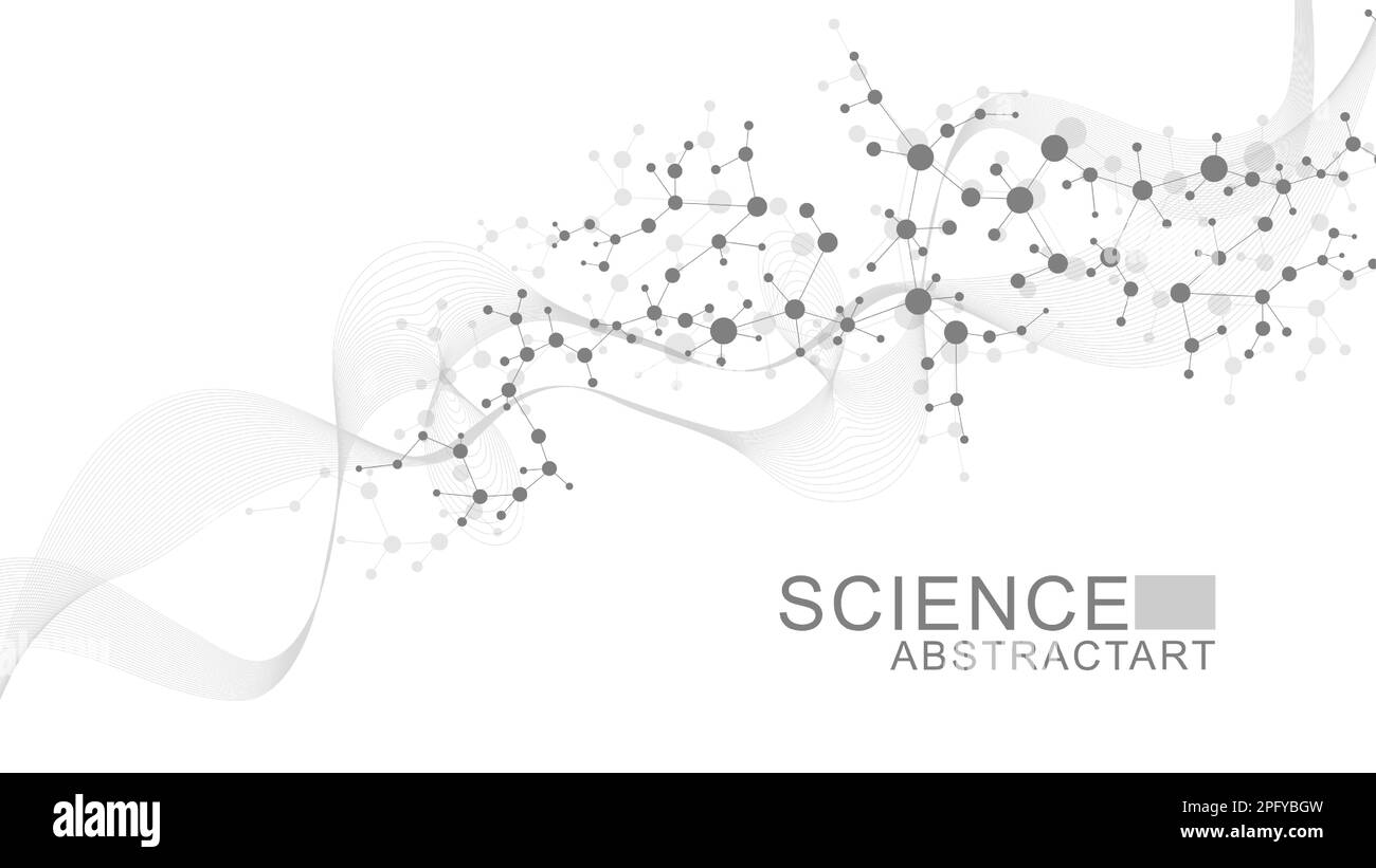 Modern Abstract Molecules Structure For Science Or Medical Background
