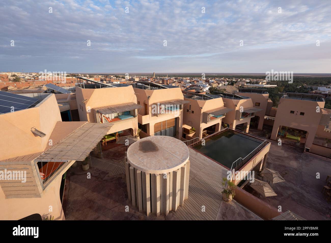 Nefta, Tunisia. 27th Feb, 2023. The pool of the Hotel Dar Hi by French ...